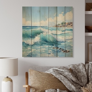 Designart "Turquoise Seascapes Capture The Vastness" Nautical & Beach ...