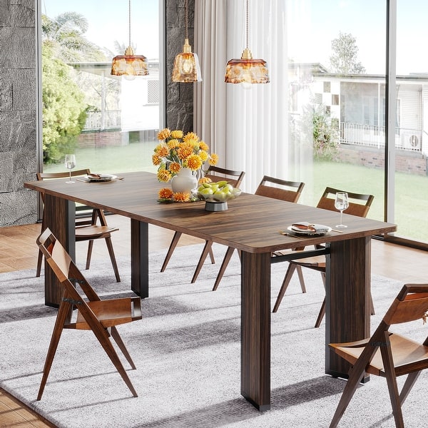 78.8 Inch Extra Long Rectangular Dining Table for 6-8 People for Dining ...
