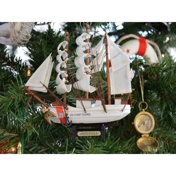 United States Coast Guard USCG Eagle Model Ship Christmas Tree Ornament ...