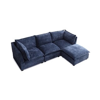 Modular Linen Sectional Sofa with Reversible Chaise - Bed Bath & Beyond - 41550803