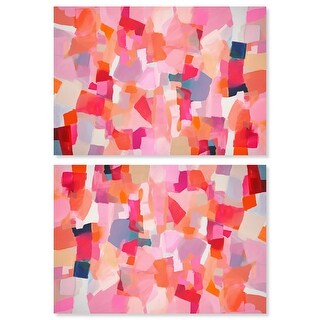 Crimson Pulse Set Canvas Colorful Urban Art by Art Remedy - Bed Bath ...