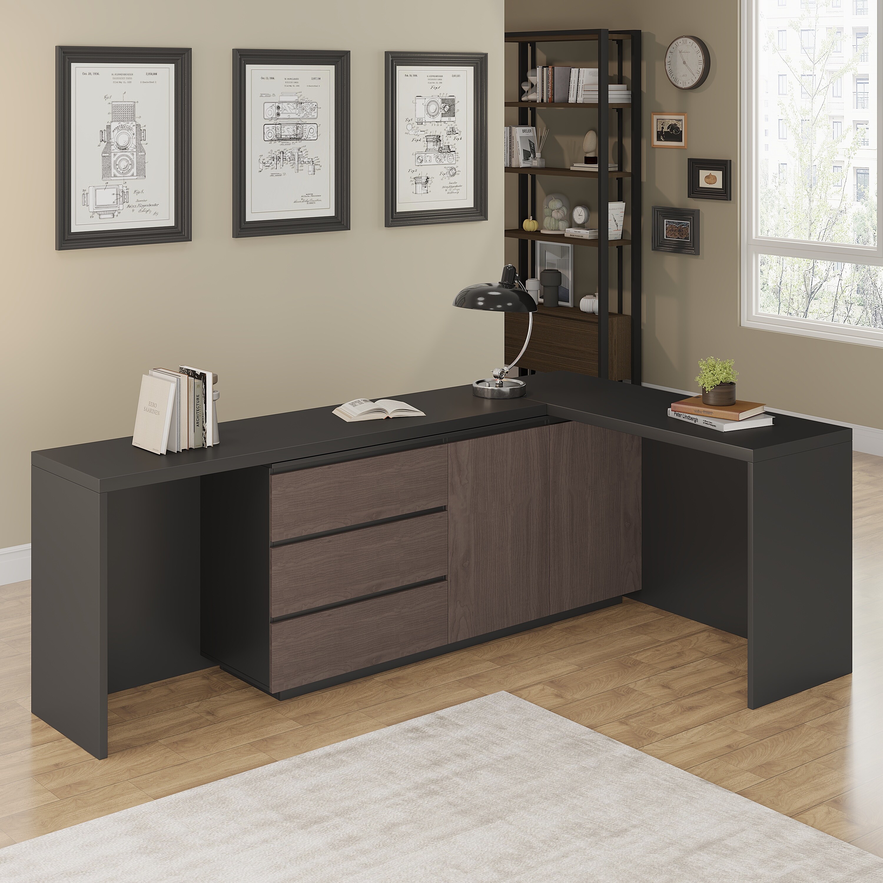 Expandable corner desk store