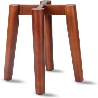 12 Inch Tall 9.5 Inch Wide Walnut Plant Stand - Bed Bath & Beyond ...