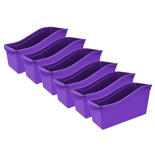 Storex Large Book Bin, Purple, Pack of 6 - Bed Bath & Beyond - 39180631