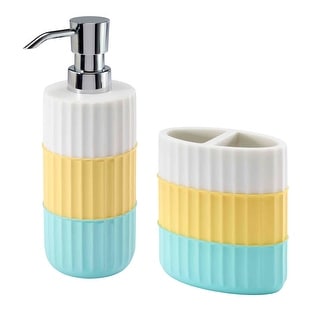 Izod Clubhouse Stripe 2 Pc Bath Accessory Set - Bed Bath & Beyond ...