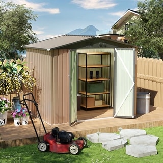 8ft X 6ft Garden Shed With Apex Roof For Patio Backyard - Bed Bath ...