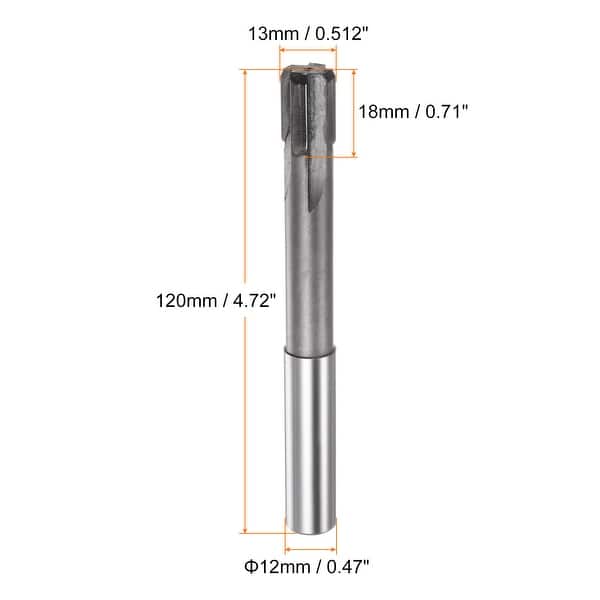 13mm H7 Tungsten Carbide Tip Straight Flutes Lathe Machine Chucking ...