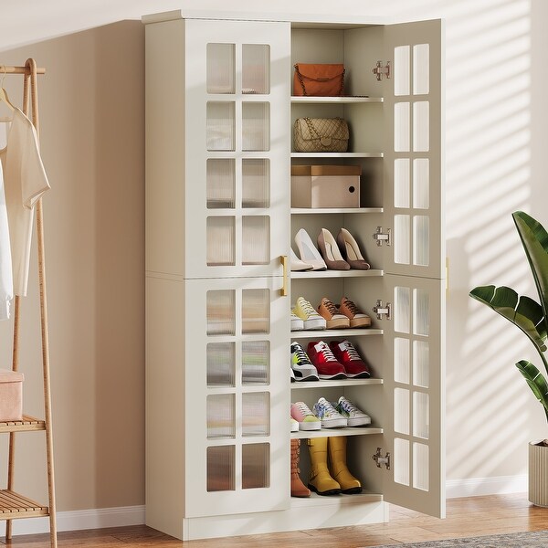 71 Inch Modern Shoe Cabinet with Doors and Adjustable Shelves Bed Bath Beyond 41987650