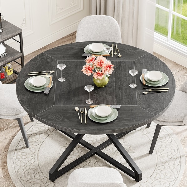 round extendable dining table 4 6