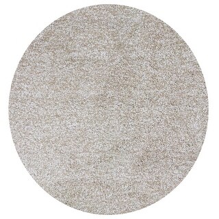 6' Ivory Heather Round Indoor Shag Rug - 3'6" Round - Bed Bath & Beyond ...