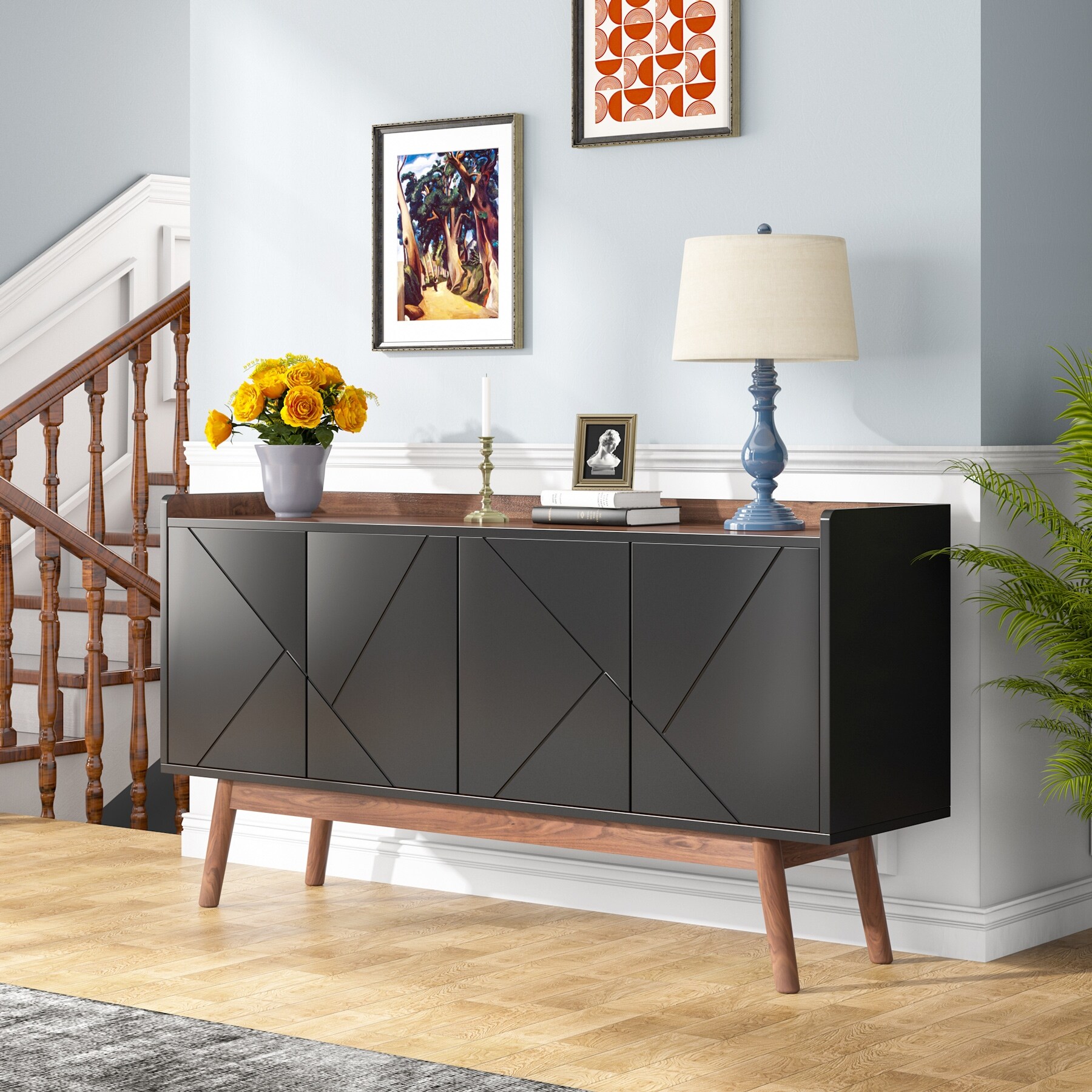 rustic sideboard black