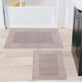 Solid Washable Non-Slip Backing 2 Piece Bath Rug Set by Superior - Bed ...