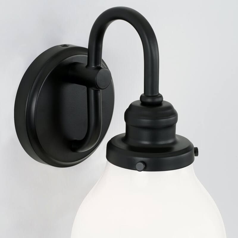 Baxter 1-light Wall Sconce w/ Milk Glass - Bed Bath & Beyond - 9434529
