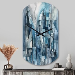 Blue Abstracted Harmonies Of Shape III - Abstract Geometric Large Wall ...