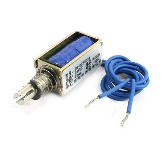Unique Bargains Spring Load Linear Motion Solenoid Electromagnet 40g ...