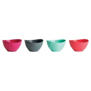 Trudeau 09915018 Pinch Bowl Set, Silicone, Coral/Grey/Fuchsia/Mint ...