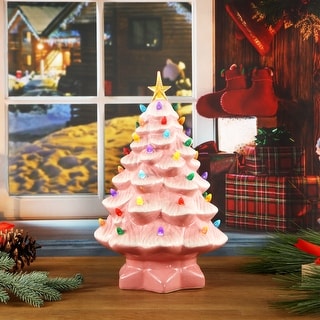 14" Nostalgic Ceramic Tree - Pink - Bed Bath & Beyond - 39047346