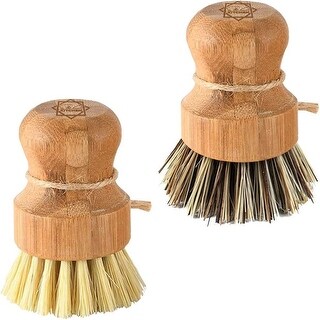Sisal Hair Bamboo Cleaning Scrub Dish Pot Brush - Bed Bath & Beyond ...
