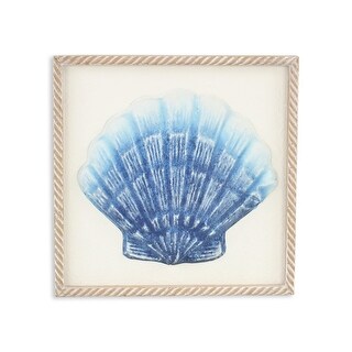 Coralia Blue Metal Sea Shell Relief Wall Art - Bed Bath & Beyond - 39018050