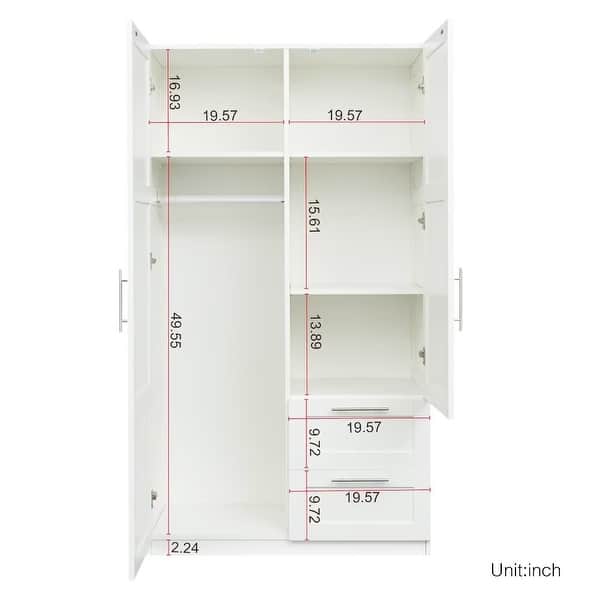 High wardrobe and kitchen cabinet with 7 storage spaces - N/A - Bed ...