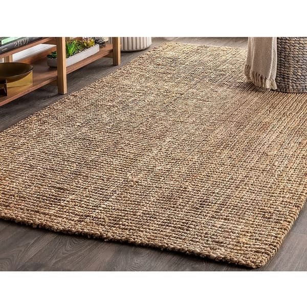 9x12 Feet Thick Chunky Natural Jute Hand-Woven Braided Farmhouse Area ...
