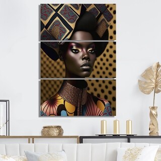 Designart "Portrait Of Glamorous African Lady VII" African American ...
