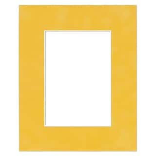 8x10 Mat Bevel Cut for 5x8 Photos - Acid Free Sunrise Yellow Suede ...
