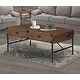 Coffee Table Rectangle Display Table Metal Frame Accent End Table with ...