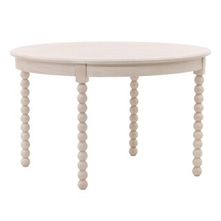 Miranda 47" Wide Rubberwood Dining Table, Off-white - Bed Bath & Beyond ...
