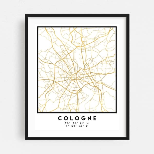Cologne Germany Cologne Street Map Maps Minimal Art Print/Poster - Bed ...