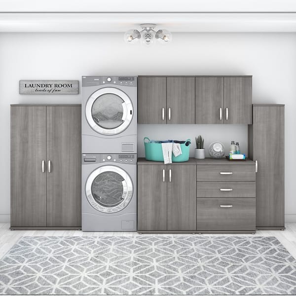 Universal 6 Piece Modular Laundry Storage by Bush Business Furniture ...