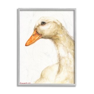 Stupell Country Goose Portrait Soft Feather Bird Framed Wall Art - Bed ...