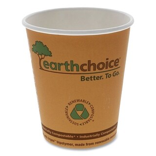 EarthChoice Compostable Paper Cup,, 8 oz, Orange, 1,000/Carton - Orange ...