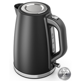 Tea Kettle Electric, 1.7L Visual Water Window Stainless Steel Electric ...