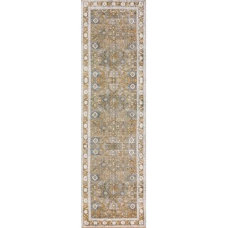 HomeRoots 2' X 8' Brown Oriental Distressed Non Skid Runner Rug - 91 ...
