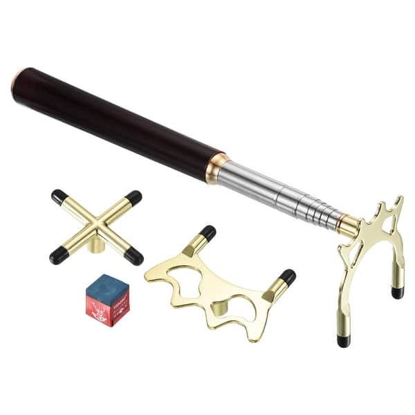 Wooden Retractable Billiard Cue Stick Bridge with 3 Types Bridge Heads ...