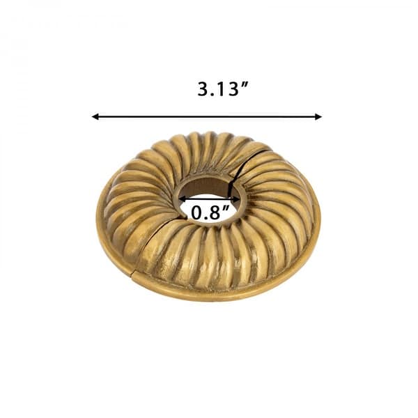 Gold Aluminum Radiator Flange 1/2" (IPS) 0.8" ID - 3.13" OD Escutcheon ...