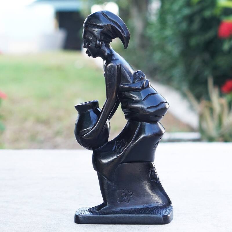 Novica Handmade Hardworking Mother Ii Ebony Wood Sculpture - Overstock ...