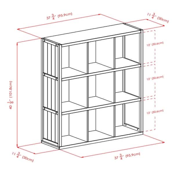 Wood Timothy 3x3 Storage Cube Shelf, Black Finish (4.3) 4.3 stars out ...
