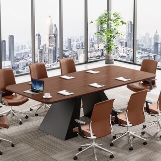 6.5 ft Solid Wood Conference Table for 8-10 People - N/A - Bed Bath ...