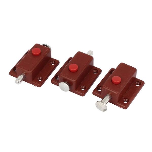 Cabinet Wardrobe Brown Shell Press Button Automatic Barrel Bolt Latch ...