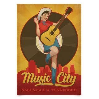 Pinup Music City by Anderson Design Group Poster Art Print ...