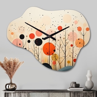 Colorful Mid Century Minimalist Oasis VII - Minimalism Wall Clock in ...