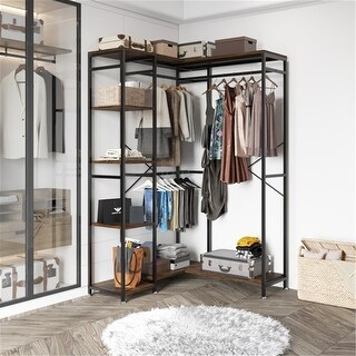 Freestanding Closet Rack Large Heavy Duty Clothing Storage Shelving ...