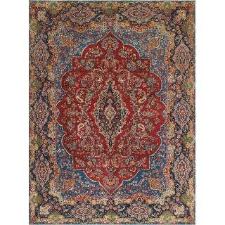 Fine Vintage Distressed Hank Red/Navy Rug - 9'8" x 13'6" - Bed Bath ...