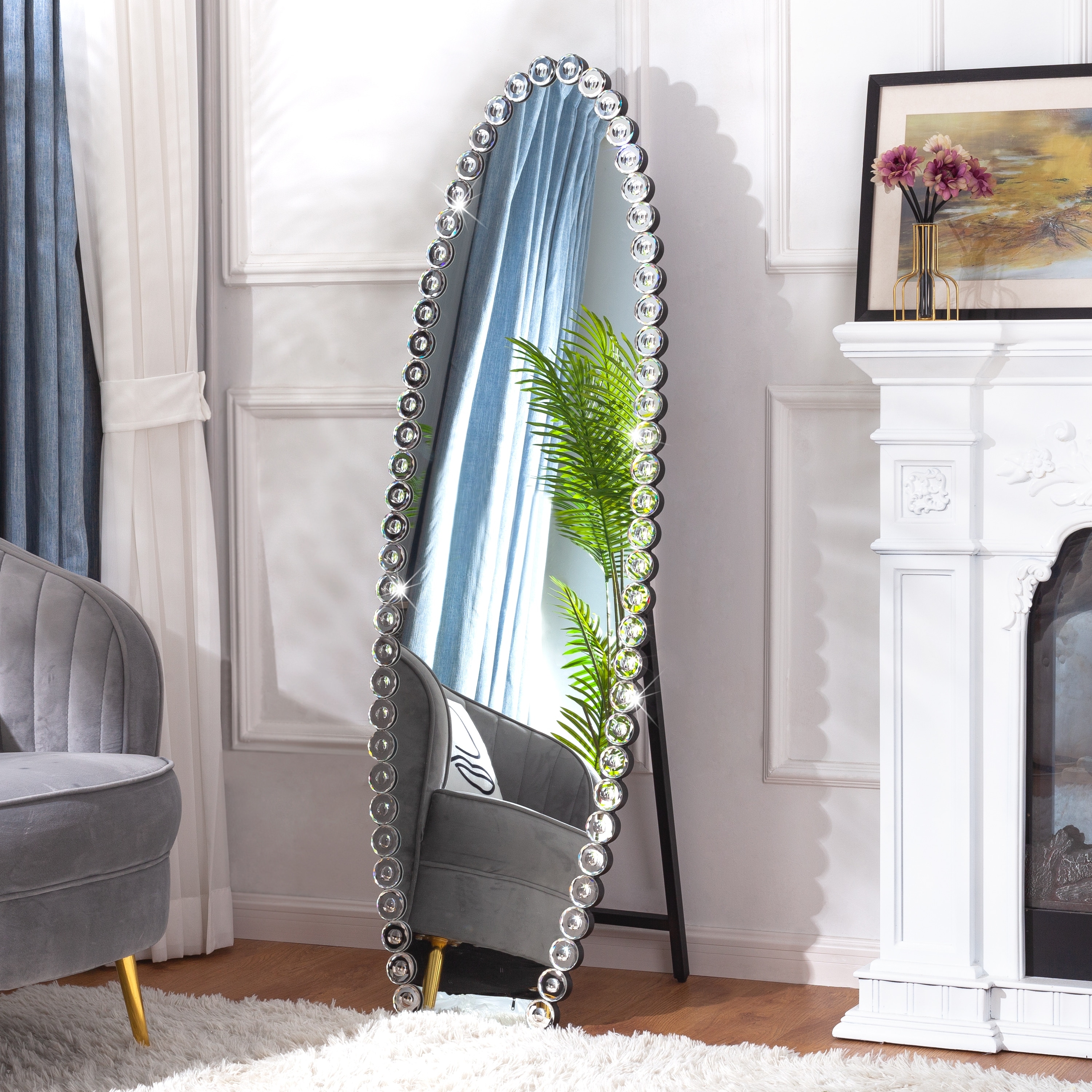 oval standing mirror