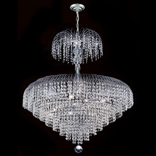 Worldwide Lighting W83031C30 Waterfall 14 Light 1 Tier 30" Chrome ...
