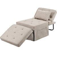 Multi-Function Convertible Ottoman Sofa Bed with Adjustable Backrest ...