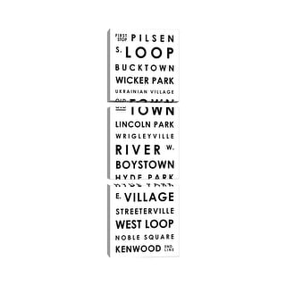iCanvas "Chicago Typographical Neighborhoods" by Mr. City Printing 3 ...