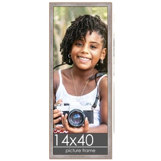 14x40 Contemporary Antique Silver Wood Picture Panoramic Frame ...